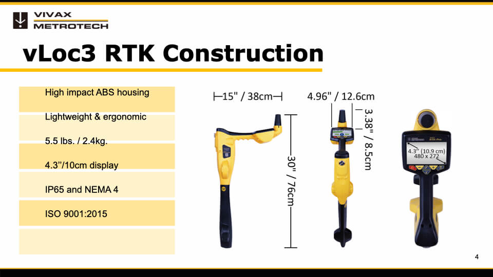 Vivax-Metrotech vLoc3-RTK-Pro Precision Line Locator w/RTK GPS